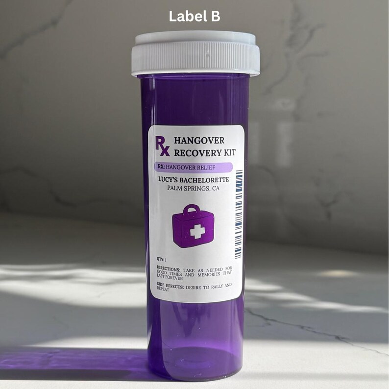 Pill Bottle Hangover Kit: Bachelorette Party Favor - Etsy
