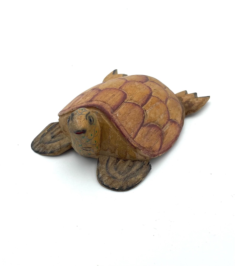 Indonesian Hand-carved Wood Turtle - Etsy