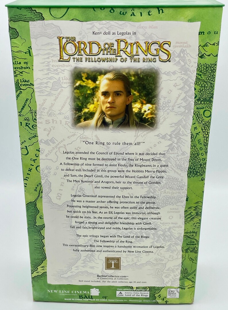 Barbie Ken Doll as Legolas From the Lord of the Rings Mattel H1192 in ...