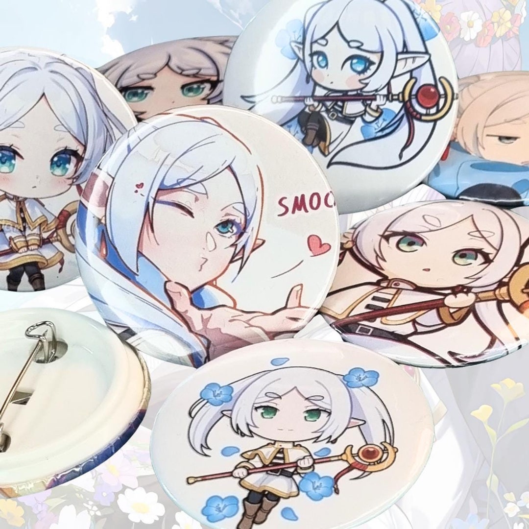 Frieren Anime Badges - 1.44 Mm / 1.75-inch Pins - Anime Character ...