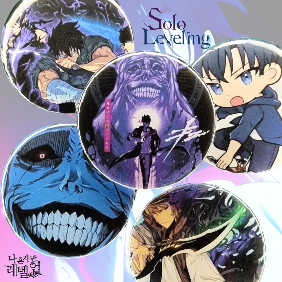 Solo Leveling Badges - 44mm (1.73 Inch) Custom Korean Anime Pins - Pop ...