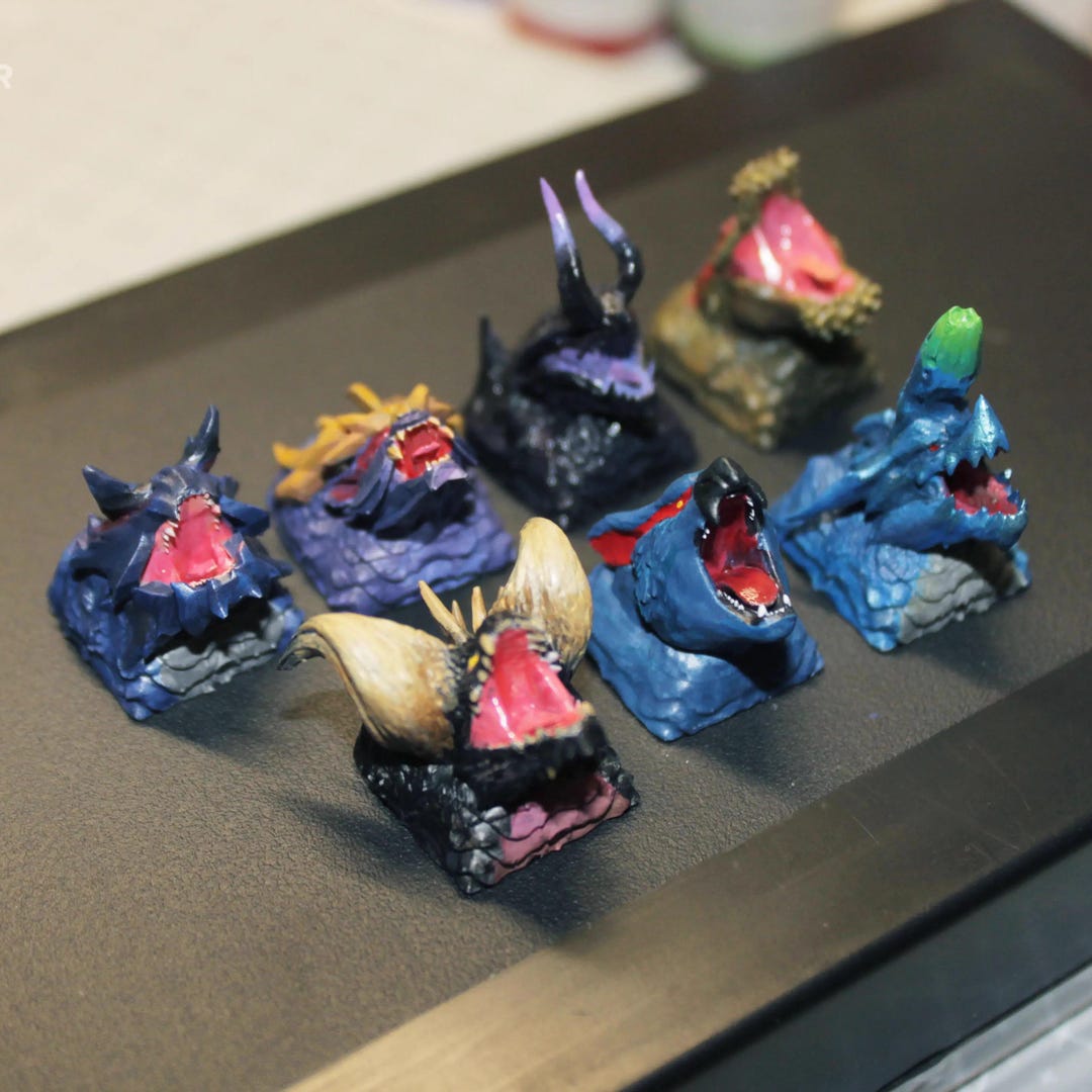 Monster Hunter Keycaps Artisan Keycap Resin Keycap Custom Keycap Anime ...