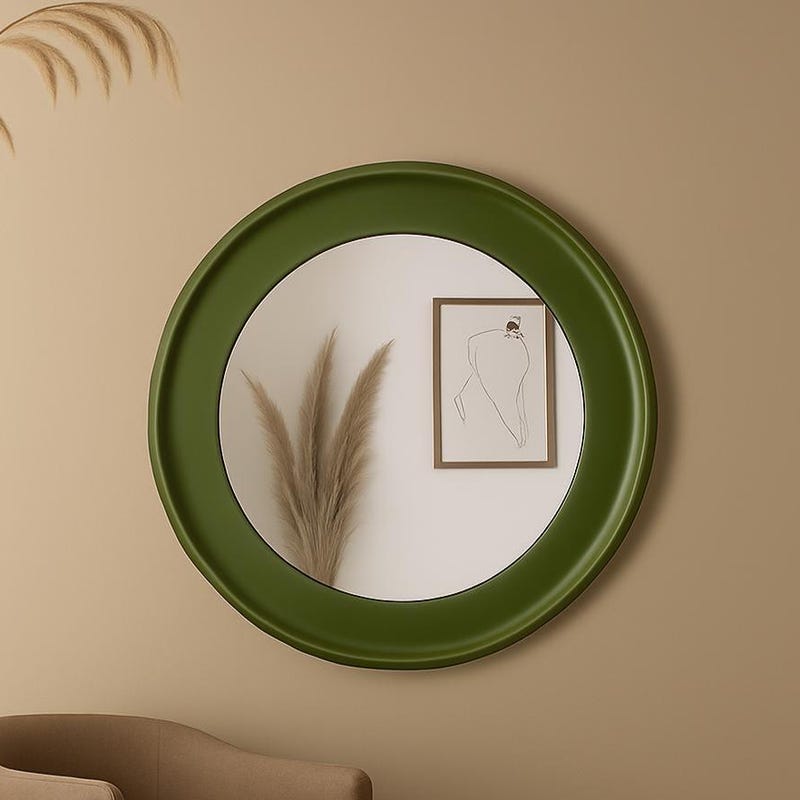 Midcentury Circle Mirror - Etsy