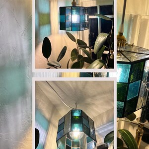 Handmade Stained Glass Pendant Light Fixture - Etsy