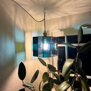 Handmade Stained Glass Pendant Light Fixture - Etsy