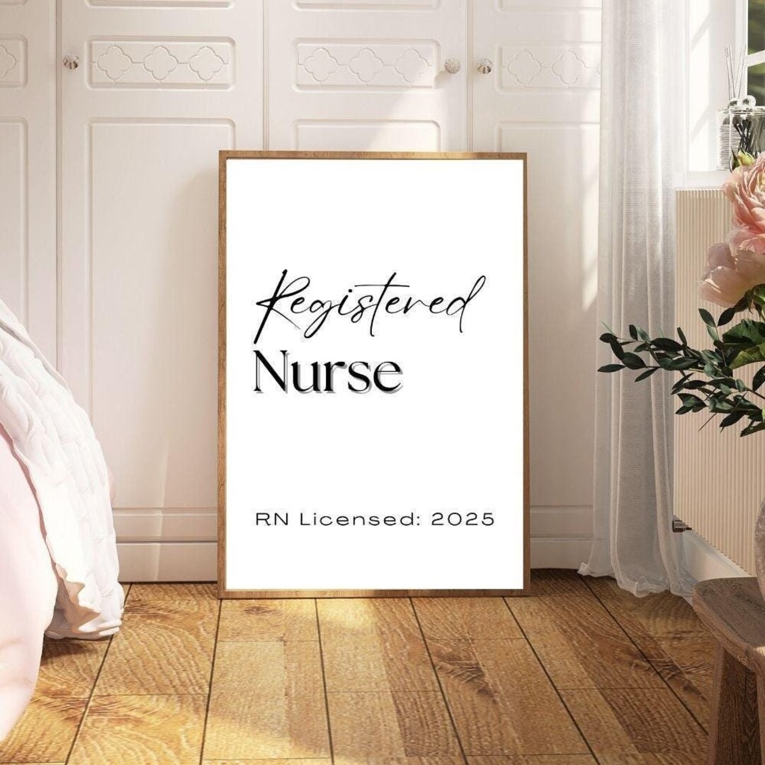 Registered Nurse Print Minimalist Poster Aesthetic Living Room Art Love ...
