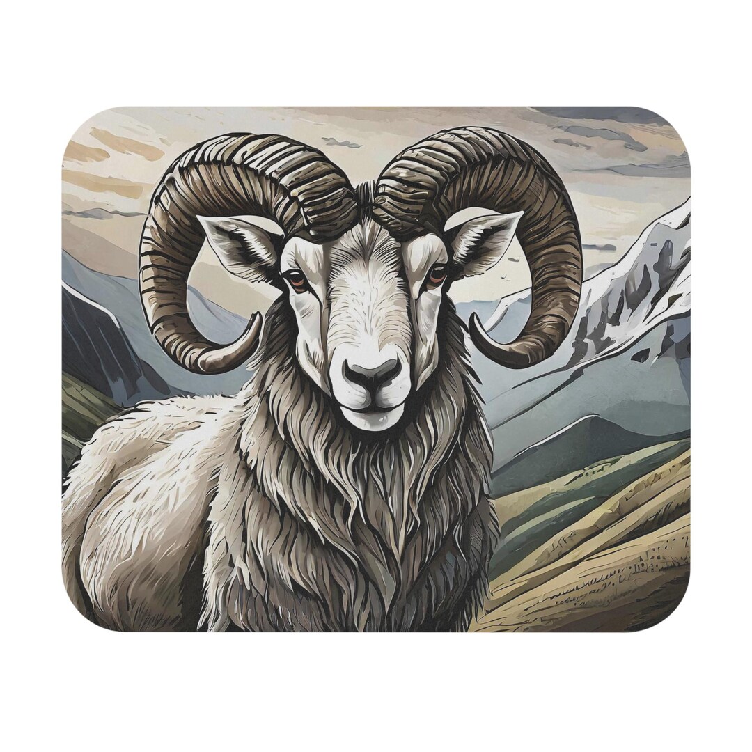 Summit Spirit, Bighorn Sheep Mouse Pad, Animal Lovers Desk Art - Etsy