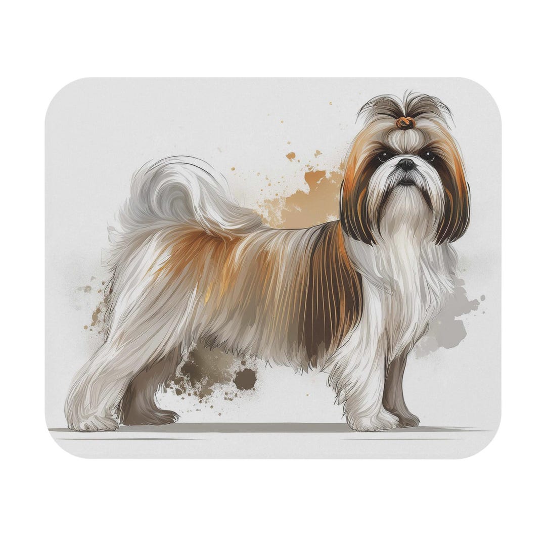 Grace and Glamour, Shih Tzu Desk Accessory, Dog Lovers Mouse Pad - Etsy