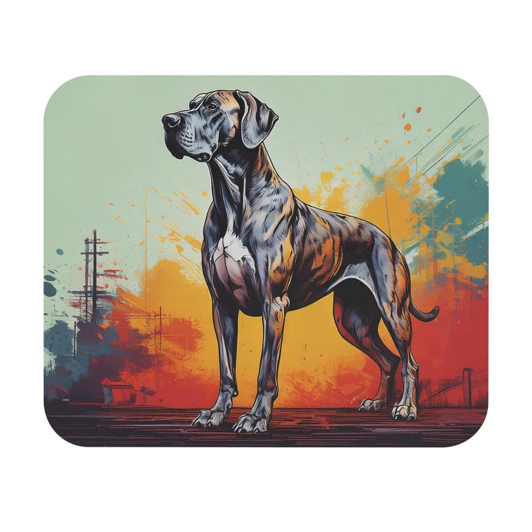Gentle Giant, Great Dane Artistic Mouse Pad, Dog Lovers Desktop Art - Etsy