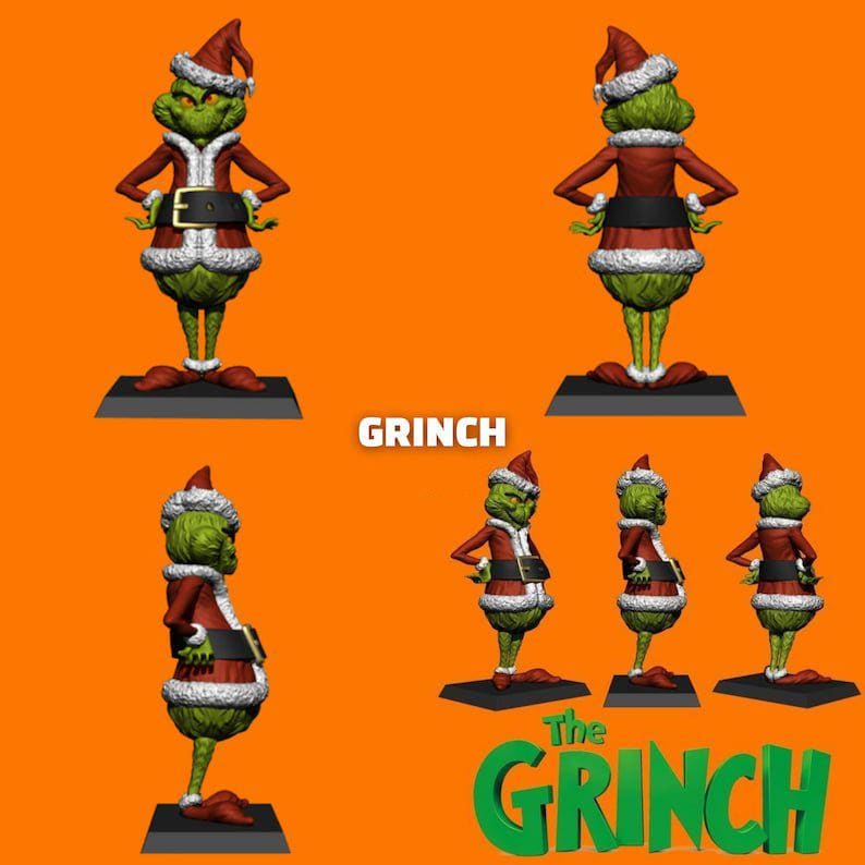 Grinch STL | 3D Print | 3D Printed | Grinchmas | Funny Gift Figurine ...