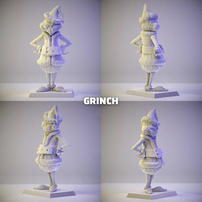 Grinch STL | 3D Print | 3D Printed | Grinchmas | Funny Gift Figurine ...