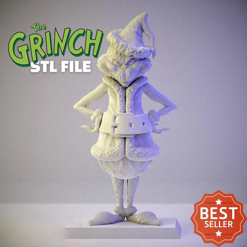 Grinch STL | 3D Print | 3D Printed | Grinchmas | Funny Gift Figurine ...