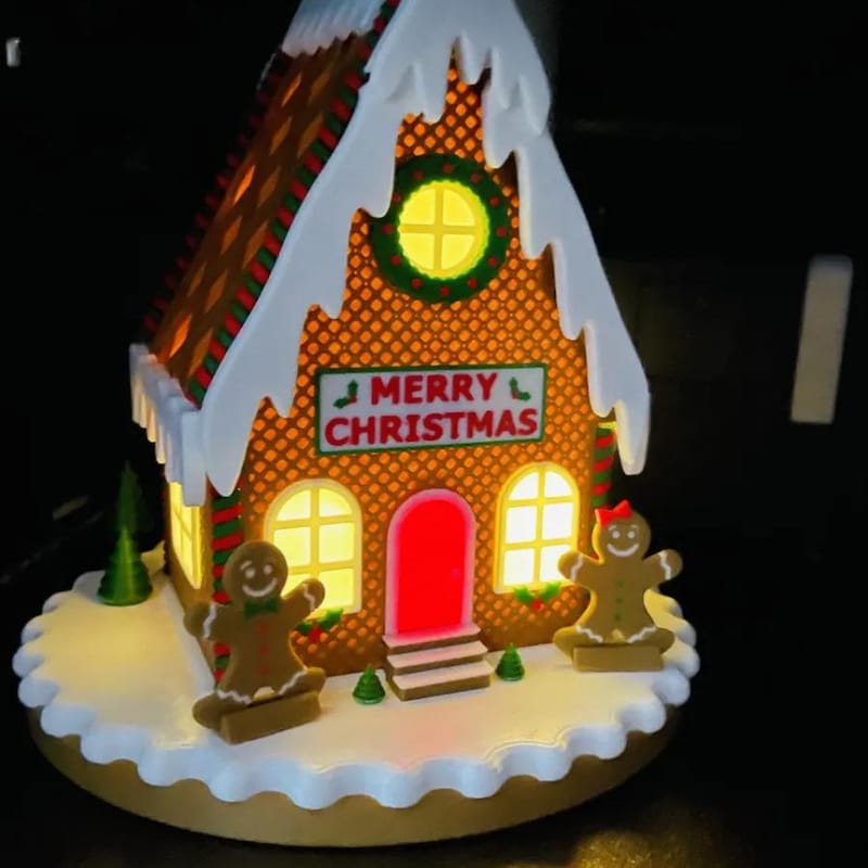 3d Christmas House Svg - Etsy