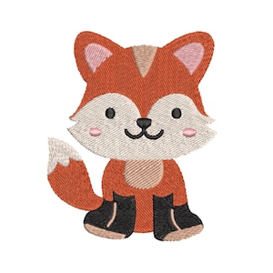 Cute Fox Embroidery Pattern – Perfect for Kids' Apparel & Woodland ...