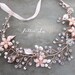 Rose Gold Wire Wedding Crown, Boho Rose Gold Halo Hair Vine, Wire Hair ...