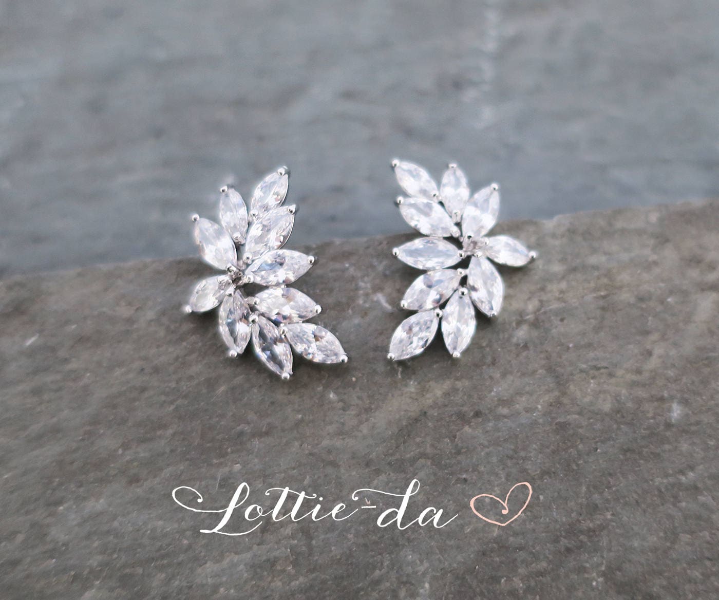 Gold Vintage Wedding Grad Prom Bridesmaid Crystal Earrings in Rose Gold ...