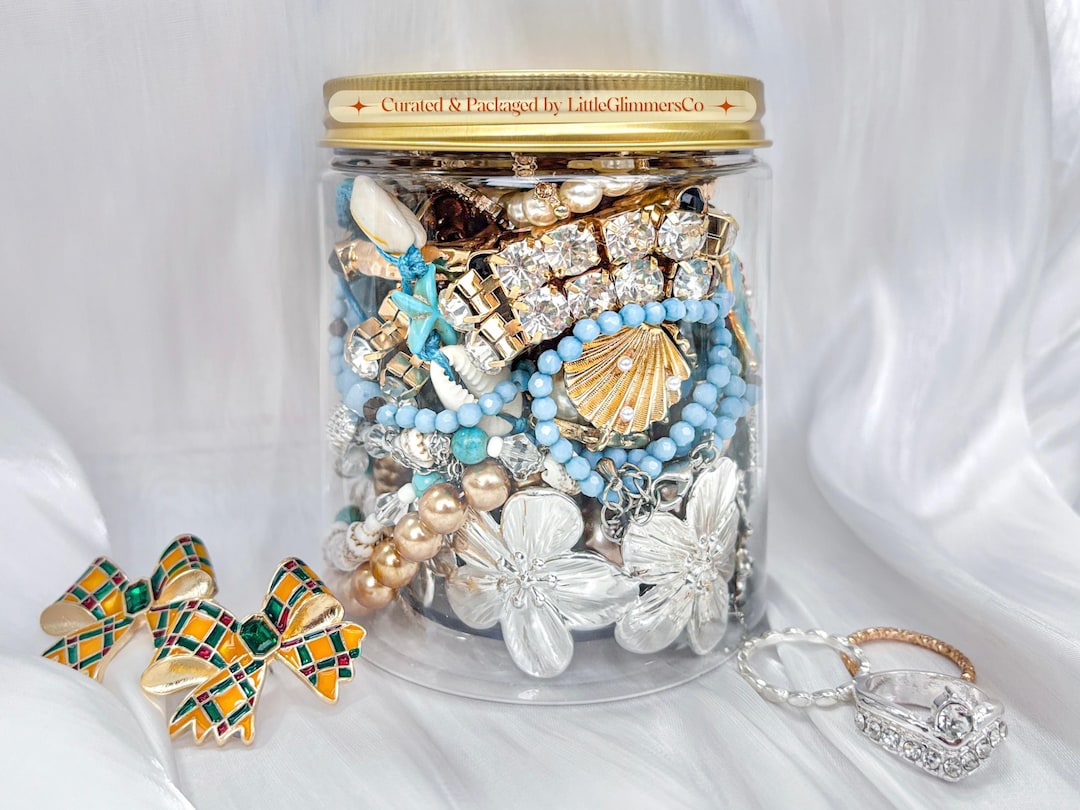 Mystery Jewelry Jar - Mixed Style Theme, Curated Jewelry Jars of ...