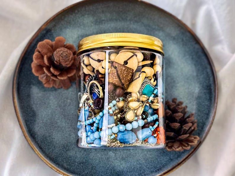 Mystery Jewelry Jars, Boho & Hippie Style Mystery Jewelry Lot, Treasure Hunt for Necklaces ...