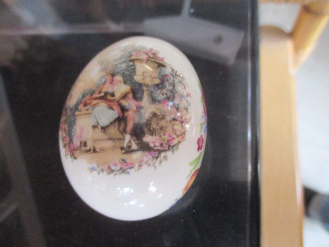 Vintage the Egg Lady Porcelain EGG With FLORAL - Etsy