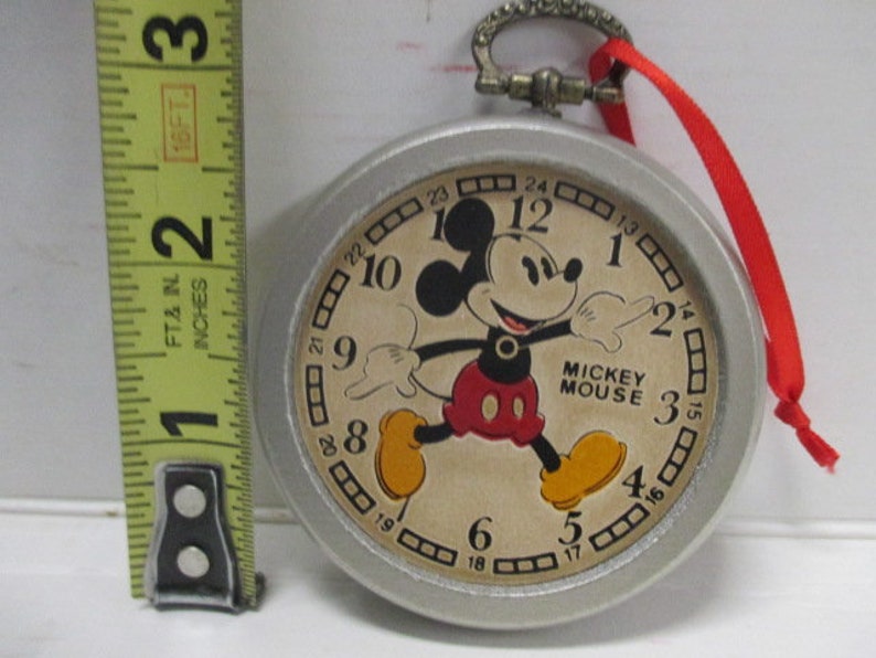 Walt Disney Mickey Mouse Wooden Pocket Watch Clock Christmas - Etsy