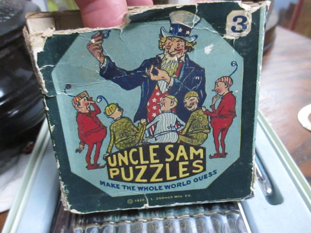 Vintage Metal Puzzle Vintage 1920 UNCLE SAM Dexterity HORSESHOE Puzzle ...