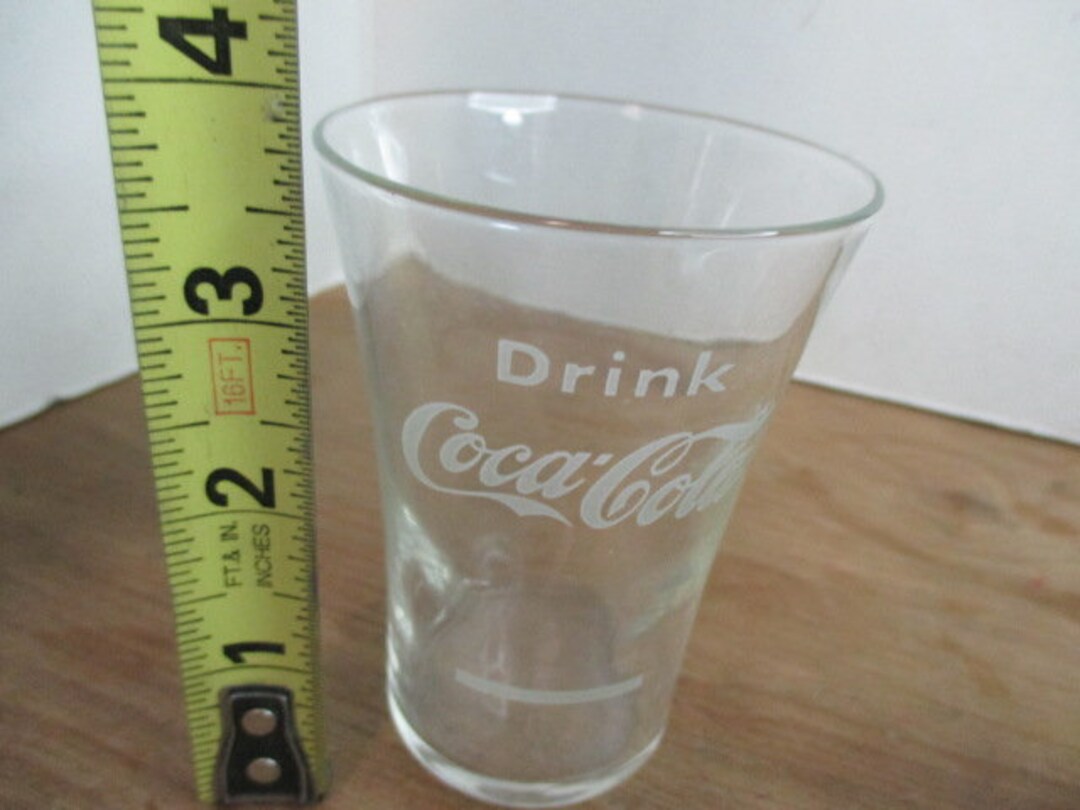 Vintage Soda Fountain DRINK COCA COLA Glass With Syrup Line Etched ...