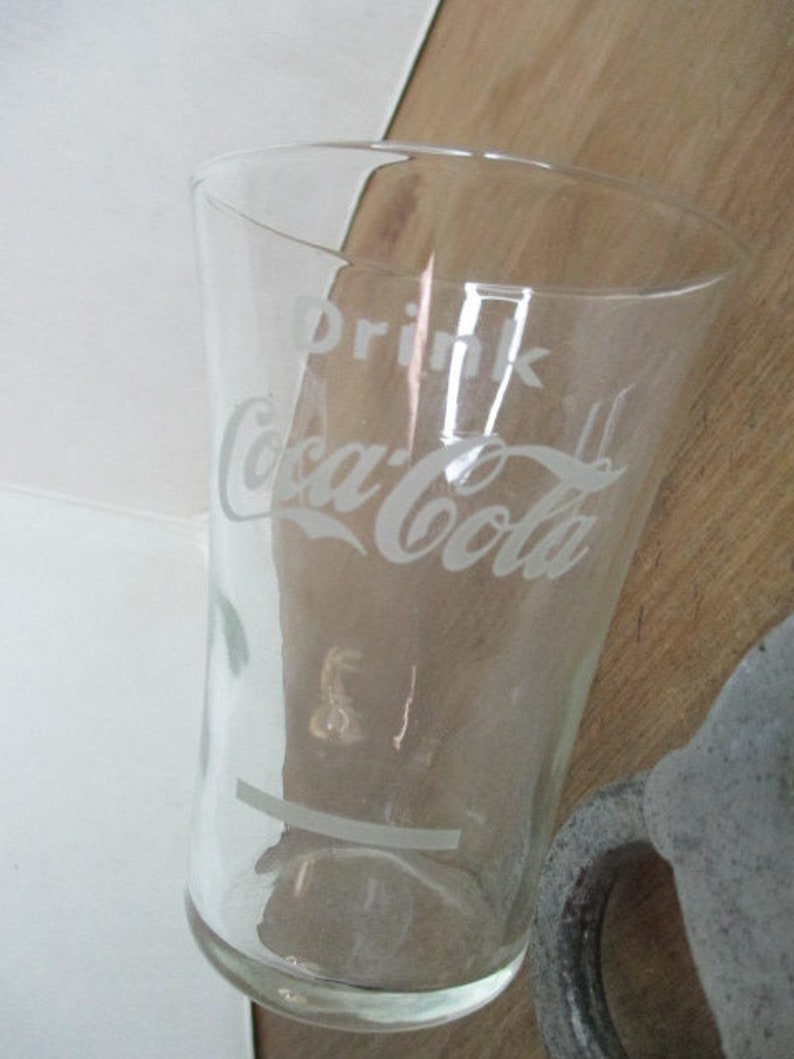 Vintage Soda Fountain DRINK COCA COLA Glass With Syrup Line - Etsy