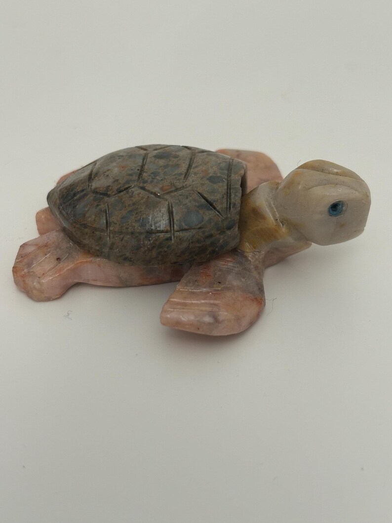 Soapstone Turtle Carving (yellow and Green) - Etsy