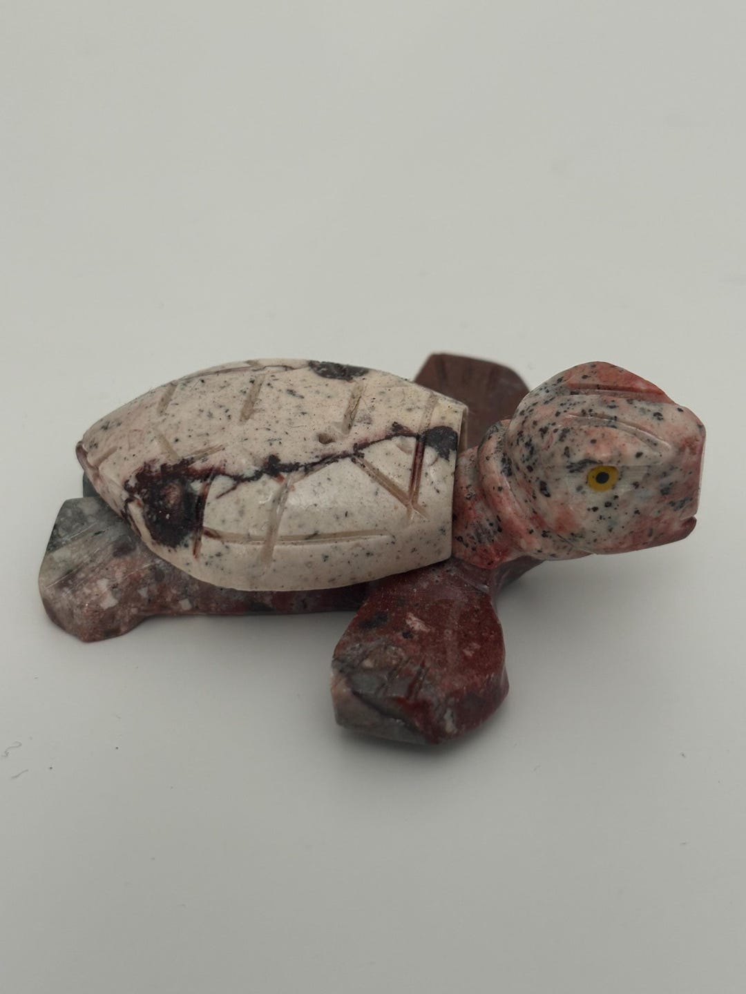 Soapstone Turtle Carving (red and White) - Etsy