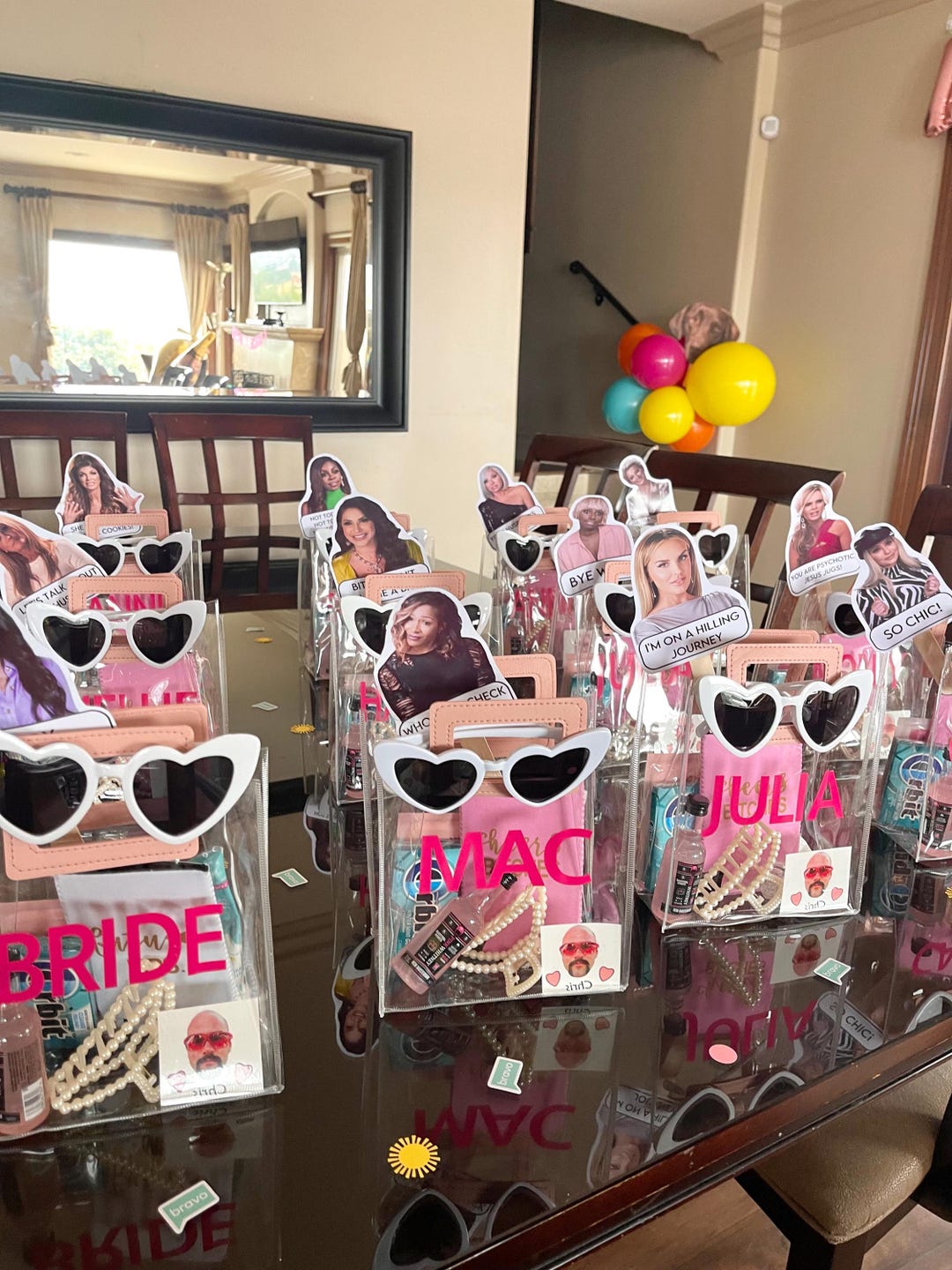 Bachelorette Gift Bag Personalized Custom Pink Handle Bridesmaid Bags ...