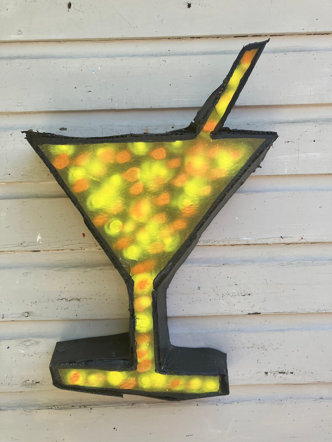Cocktails Sign for Bar Sculpture Made of Cardboard - Etsy
