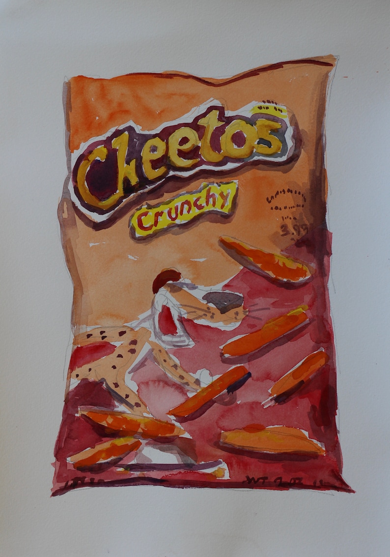 Cheetos Watercolor 16.5 X 11.5 | Etsy