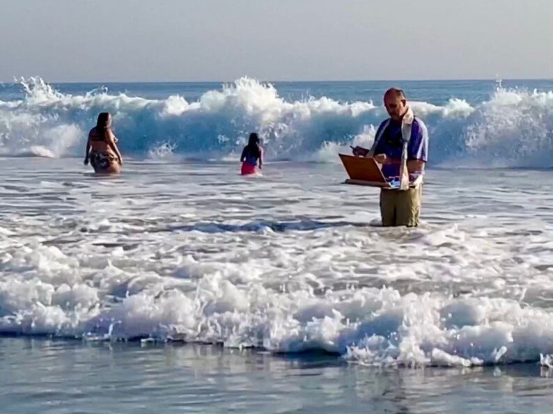 Plein Air Ocean Watercolor Number 4 - Etsy