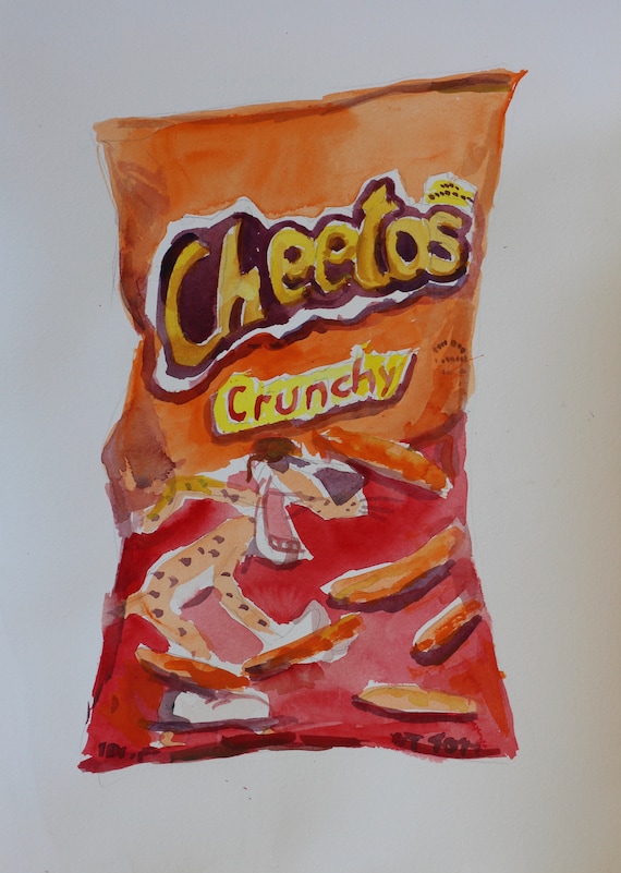 Cheetos Watercolor 16.5 X 11.5 | Etsy