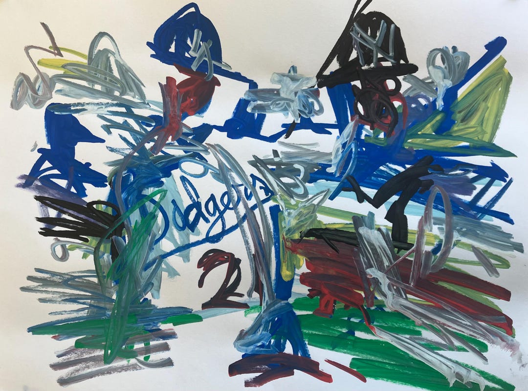Dodgers Win! World Series Acrylic Painting (18 X 24) - Etsy