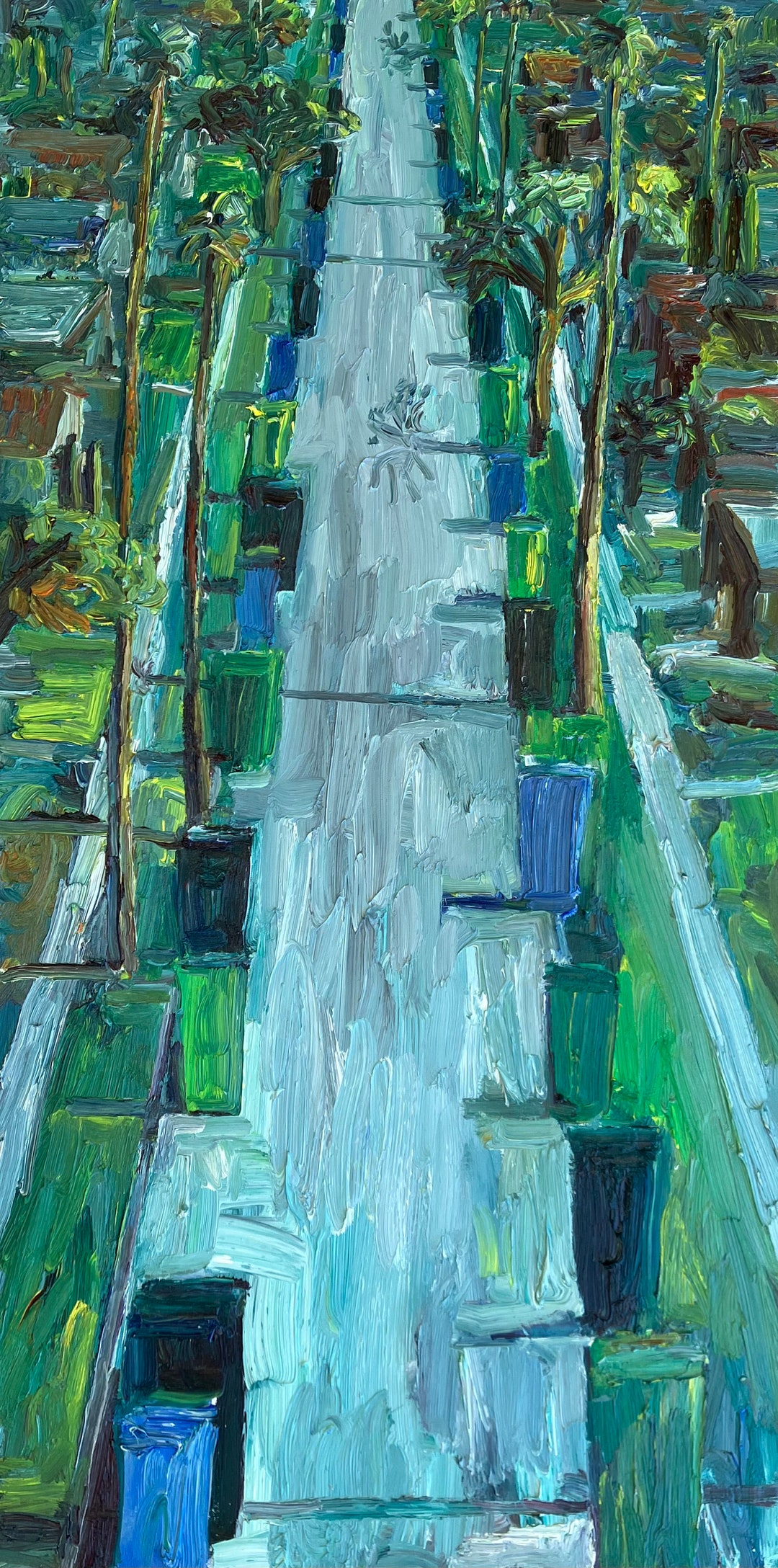 Garbage Day Oil Painting: Los Angeles Street Scene, John Kilduff Art ...