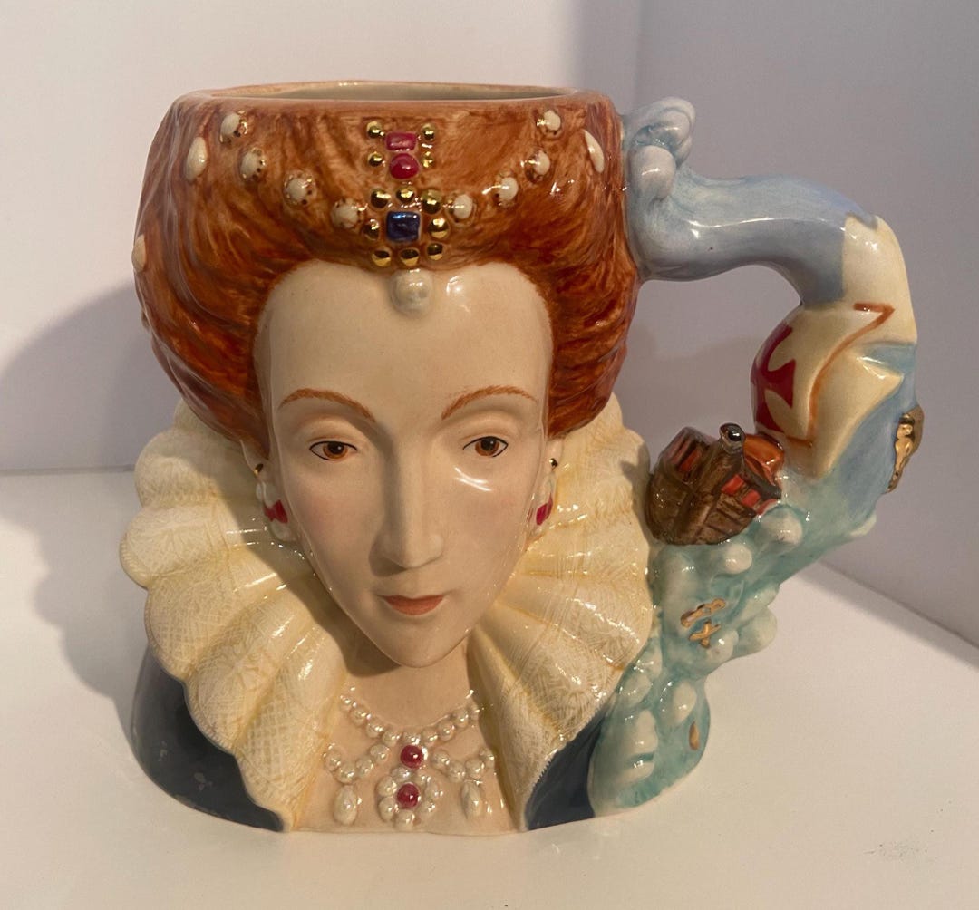 Vintage Historic Royal Places Character Toby Mug Elizabeth I (1558-1603 ...