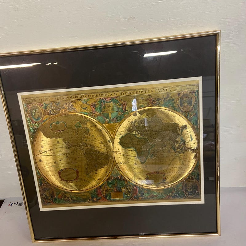 Gold Foil World Map - Etsy