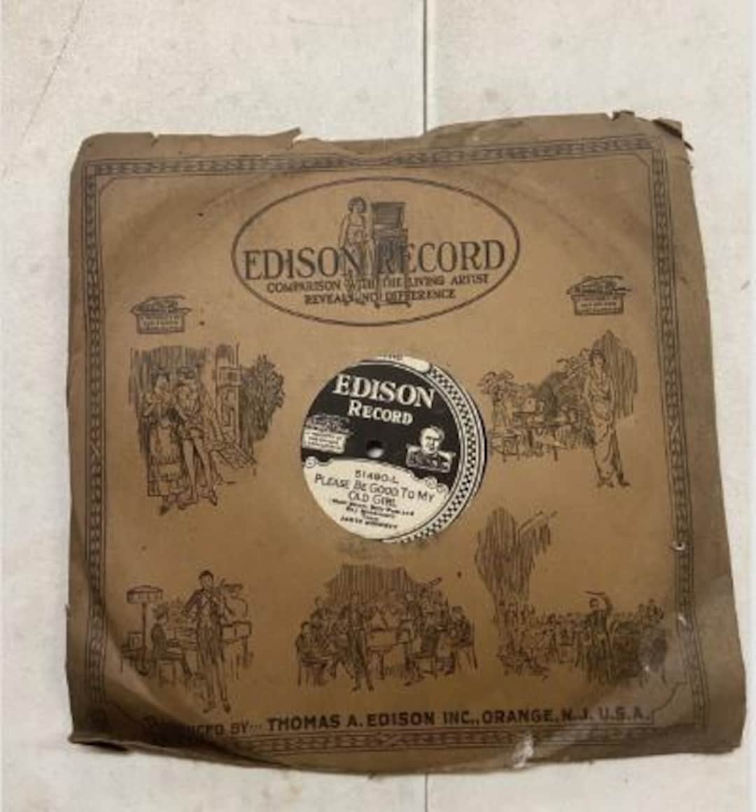 Edison Diamond Disc Vinyl Record 51490 Original Sleeve - Etsy