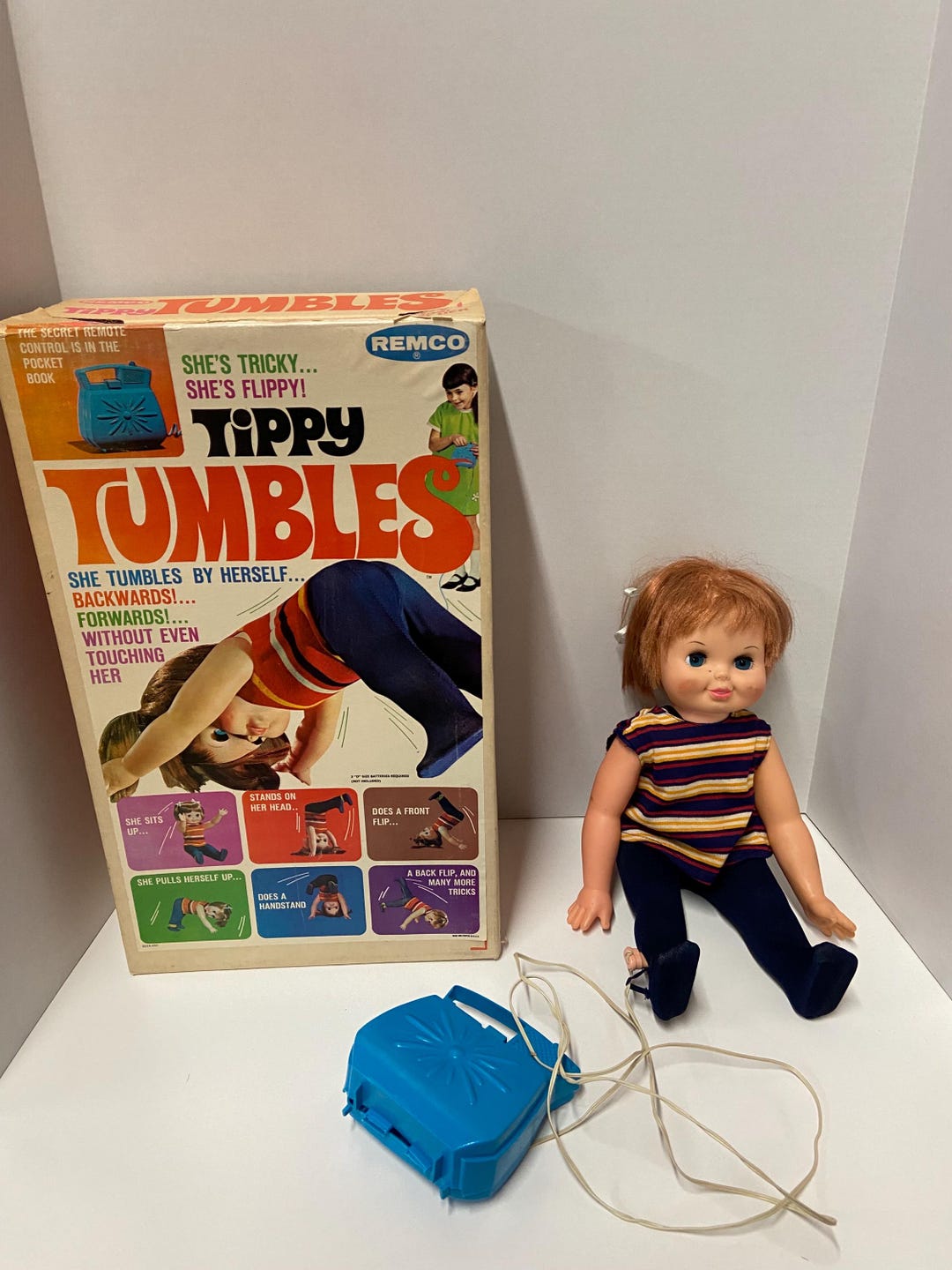 Vintage 1968 Remco Tippy Tumbles Toy Original Box TESTED/WORKS - Etsy UK