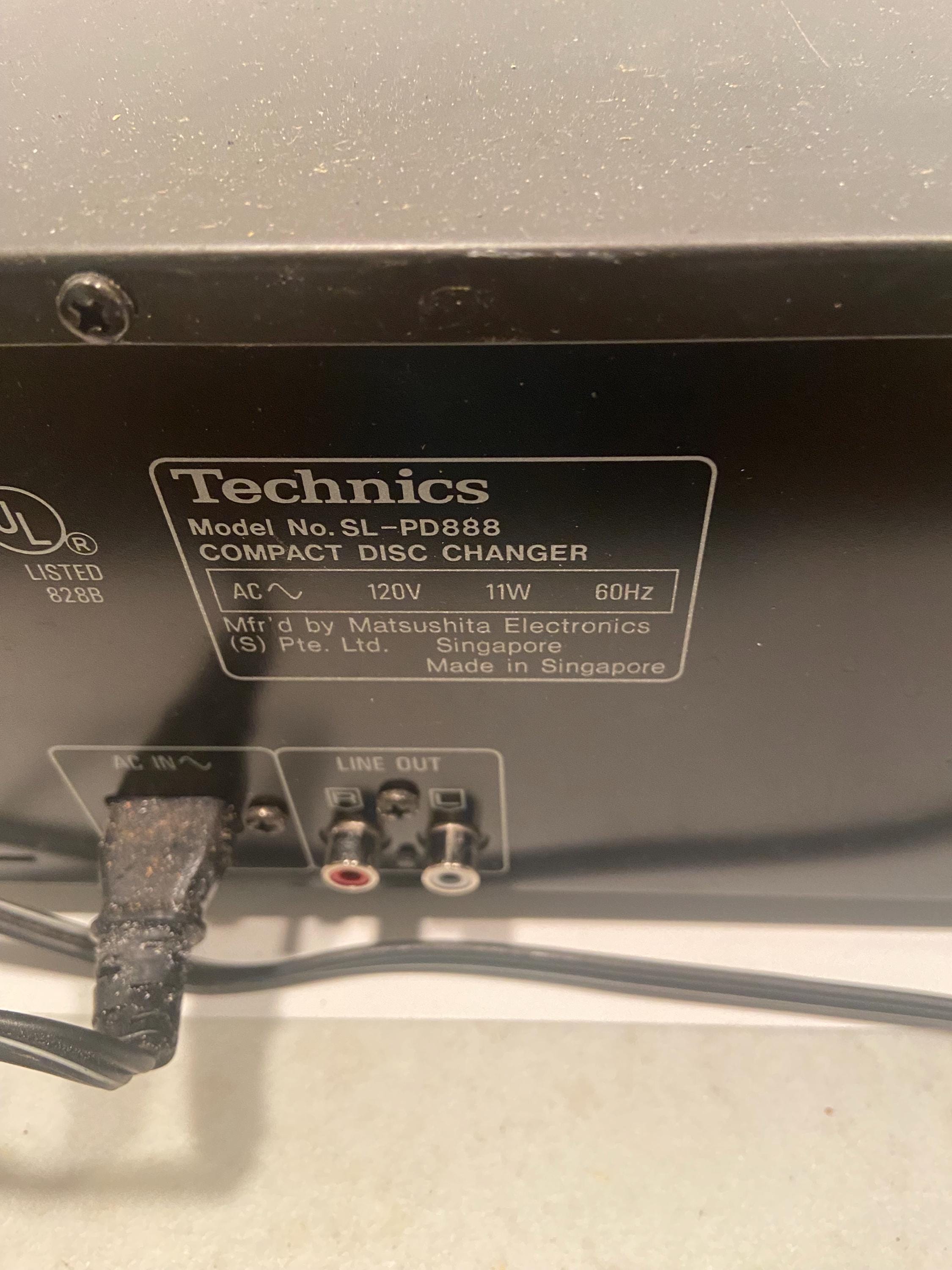 Technics Compact Disc Changer SL-PD888 With Remote & Manual WORKS - Etsy
