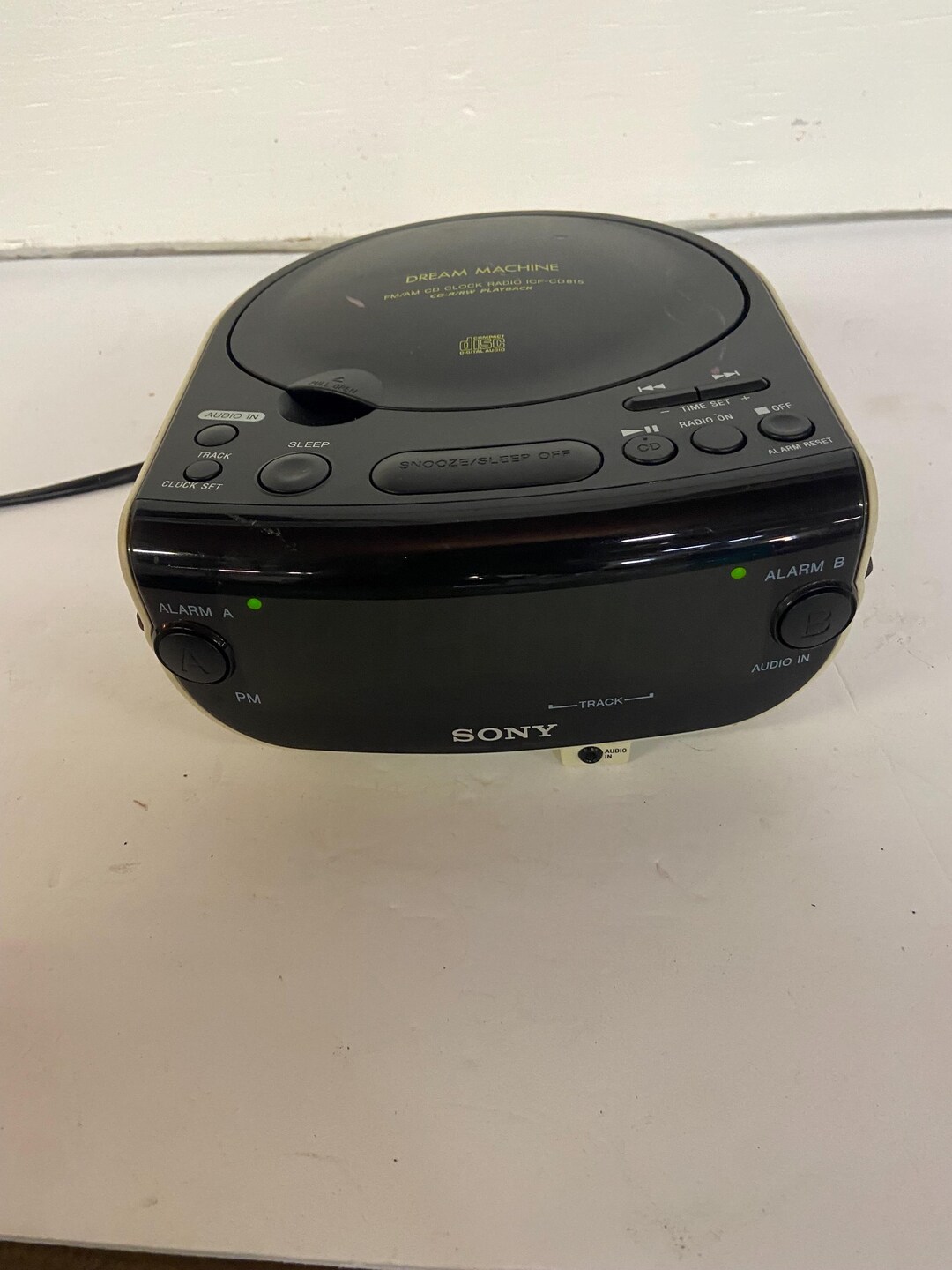 Vintage Sony Dream Machine Am/fm CD Dual Alarm Clock Radio ICF-CD815 ...