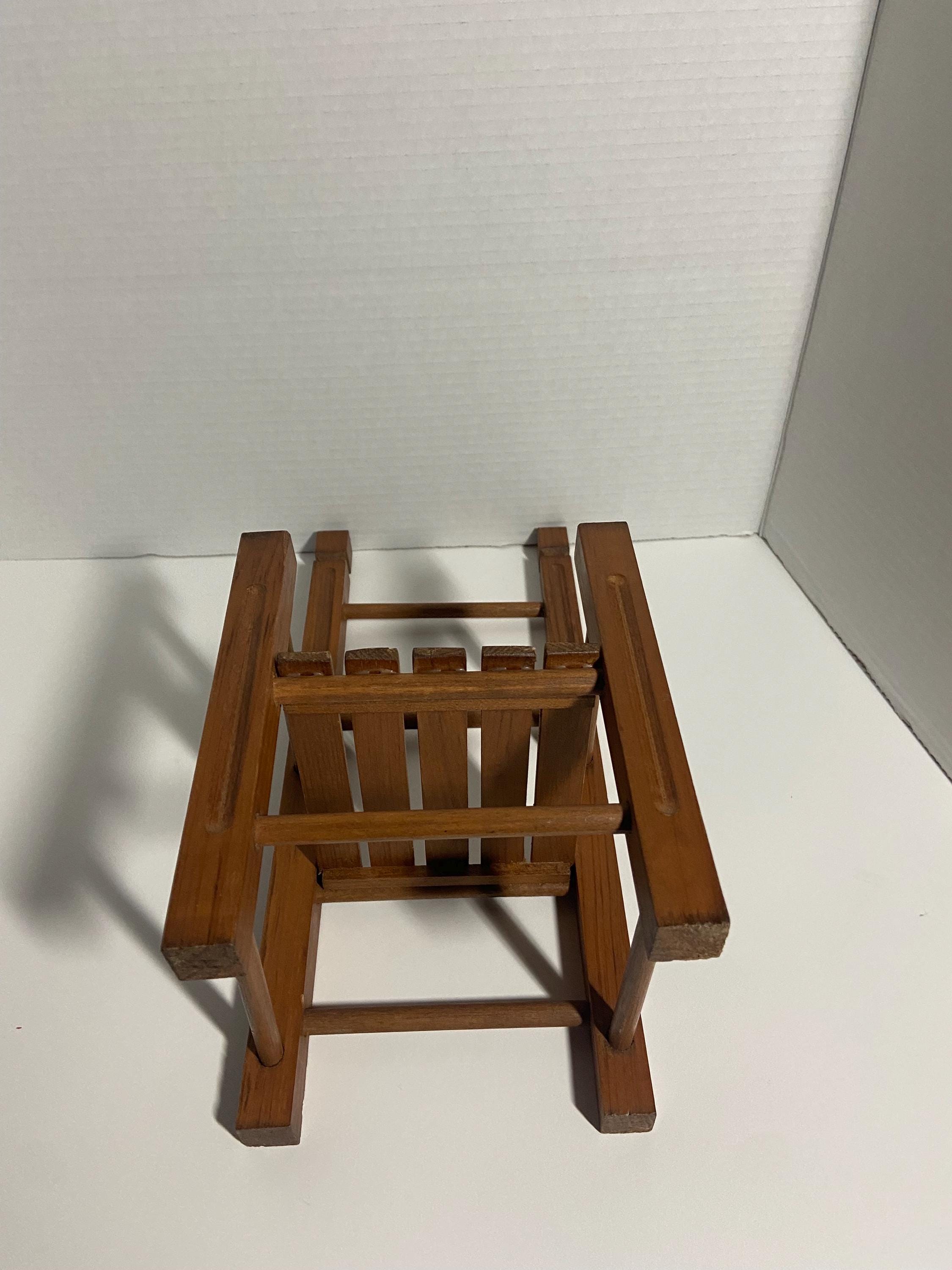 Vintage Ladder-back Slatted Seat Carved Doll Chair 14" - Etsy