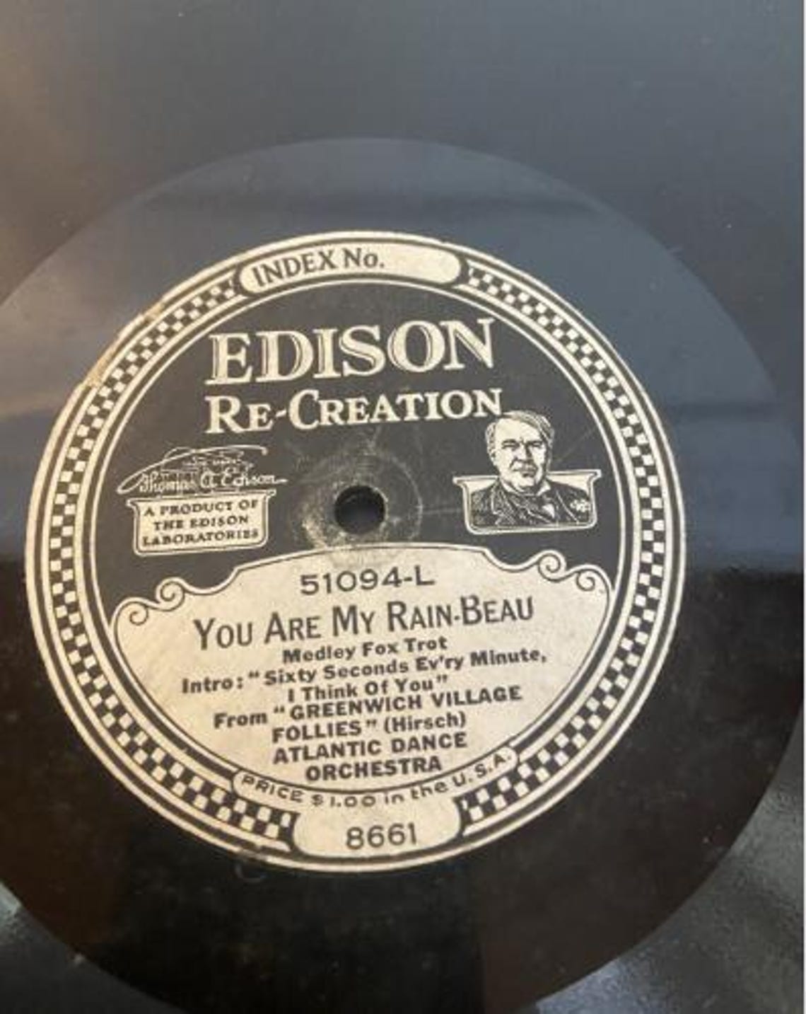Edison Recreation Disc Vinyl Record 51094 ORIGINAL SLEEVE 1923 - Etsy