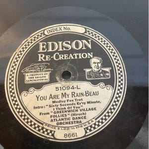 Edison Recreation Disc Vinyl Record 51094 ORIGINAL SLEEVE 1923 - Etsy