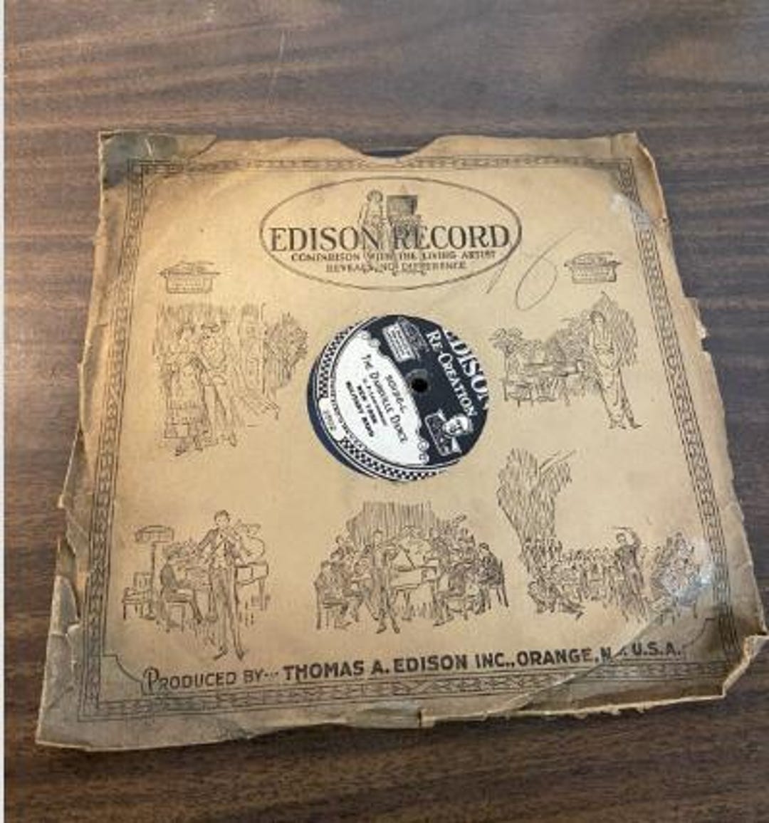 Edison Recreation Disc Vinyl Record 50196 ORIGINAL SLEEVE December 1914 ...