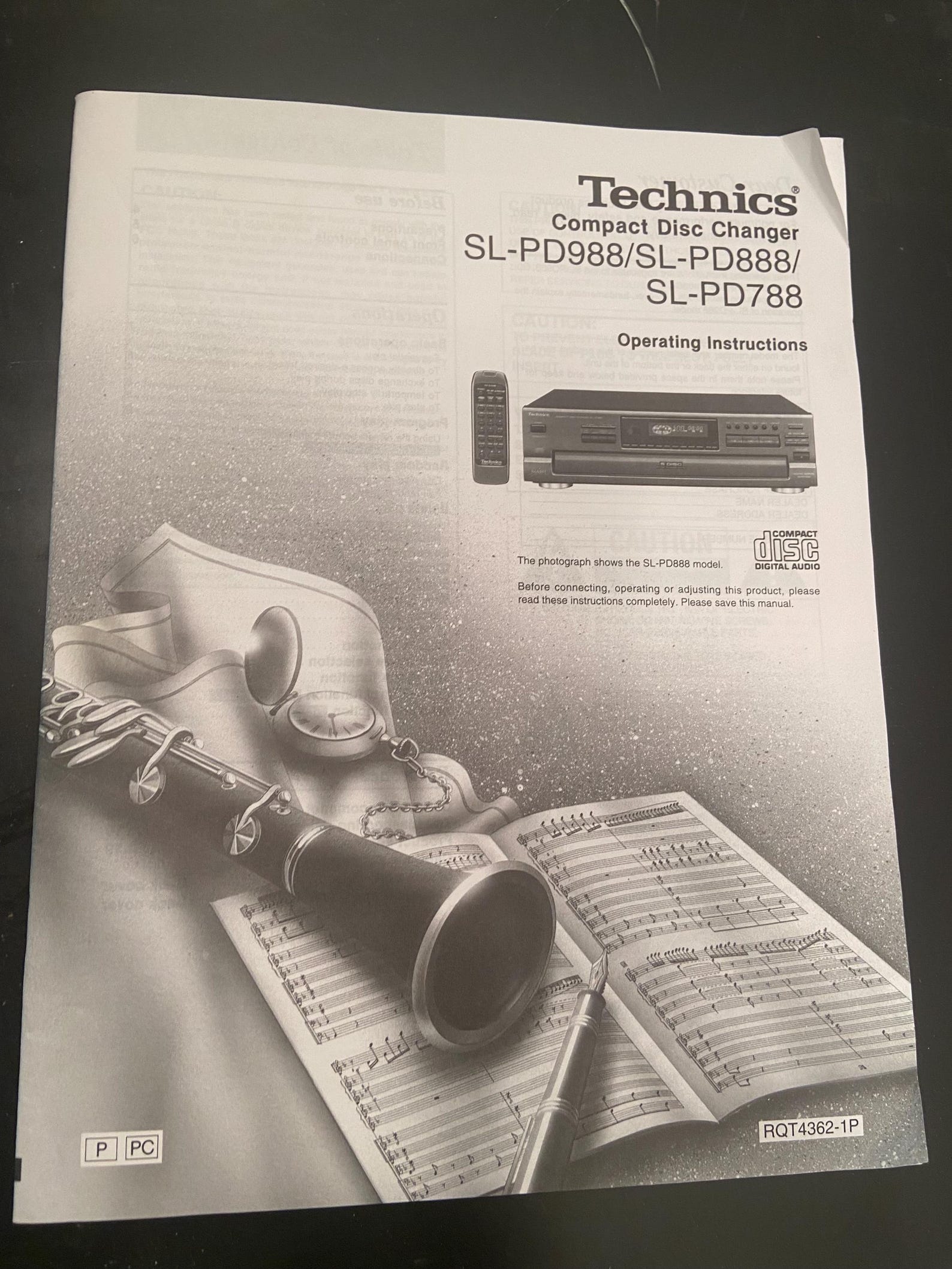 Technics Compact Disc Changer SL-PD888 With Remote & Manual WORKS - Etsy