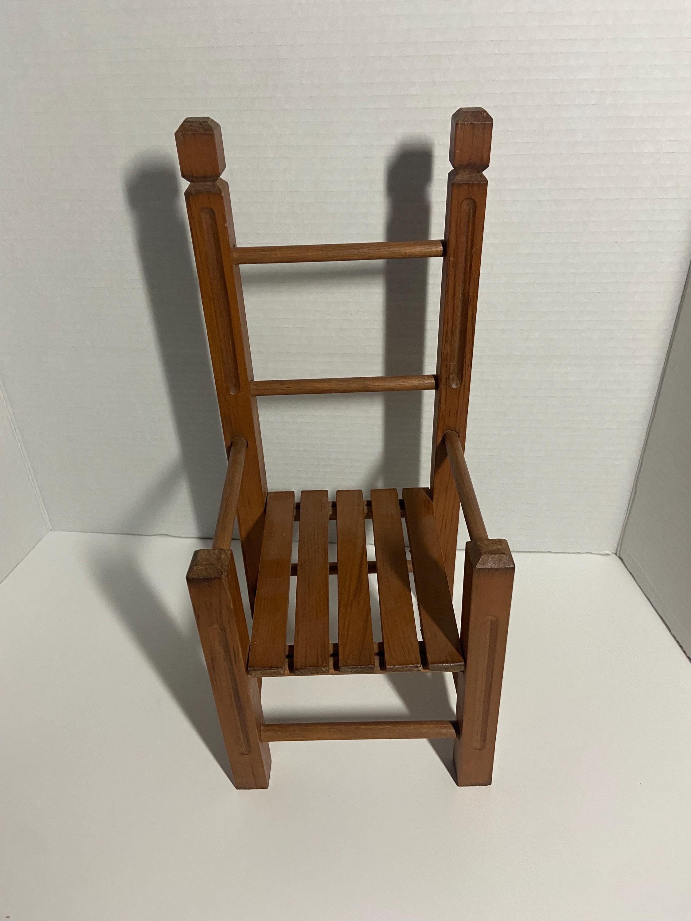 Vintage Ladder-back Slatted Seat Carved Doll Chair 14" - Etsy