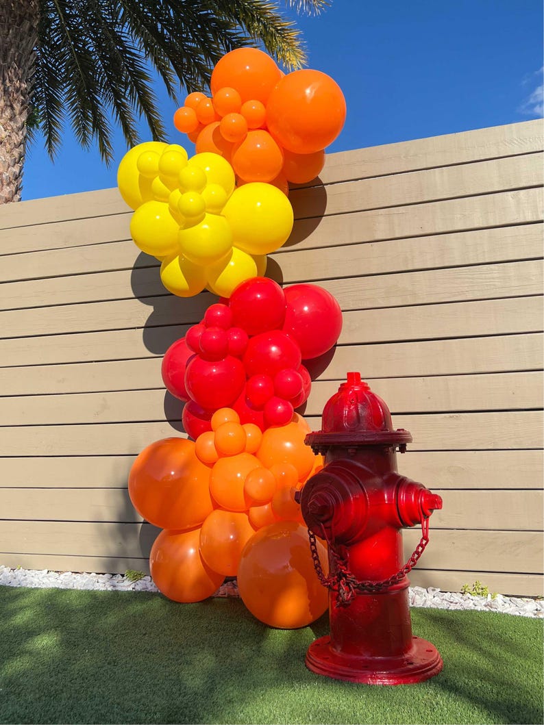 FIREFIGHTER Theme Balloon Garland Kit, Balloon Arch, Birthday, DIY ...