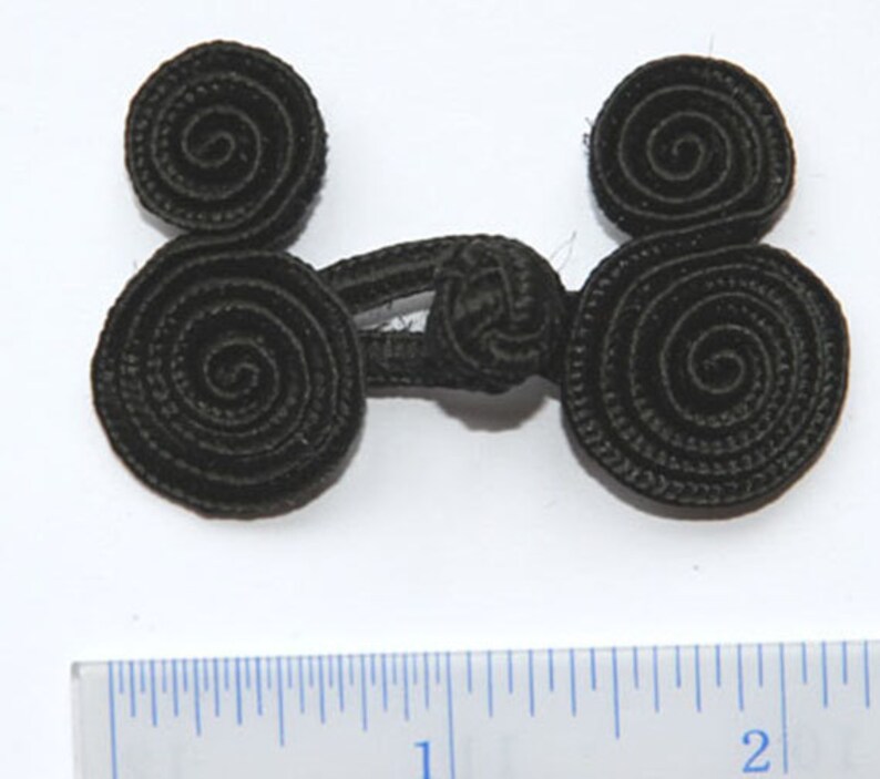 Six Pairs Black Coil Chinese Frogs Fasteners Closure Buttons - Etsy